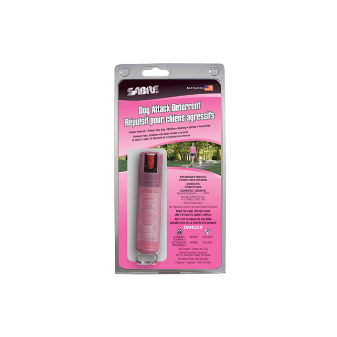 Sabre Dog Spray with Clear Pink Case – Northern Gifts